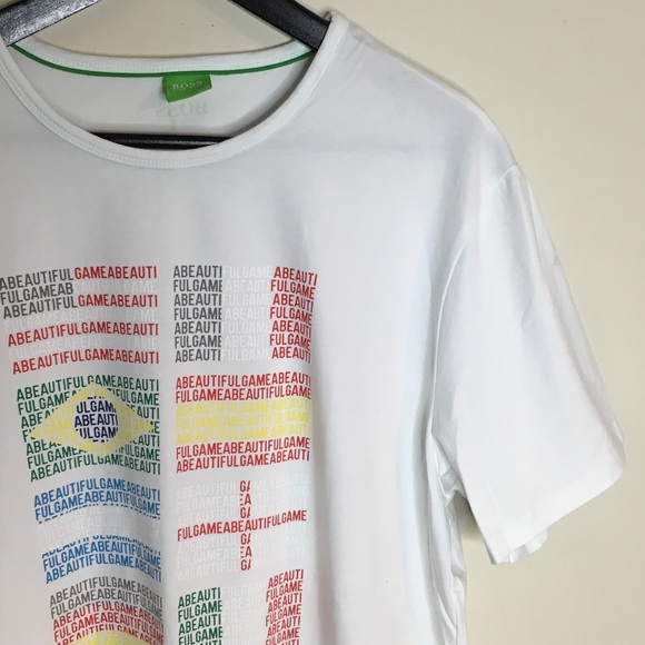 Hugo Boss | Shirts | Hugo Boss Xxl White Flag T Shirt A Beautiful Game ...